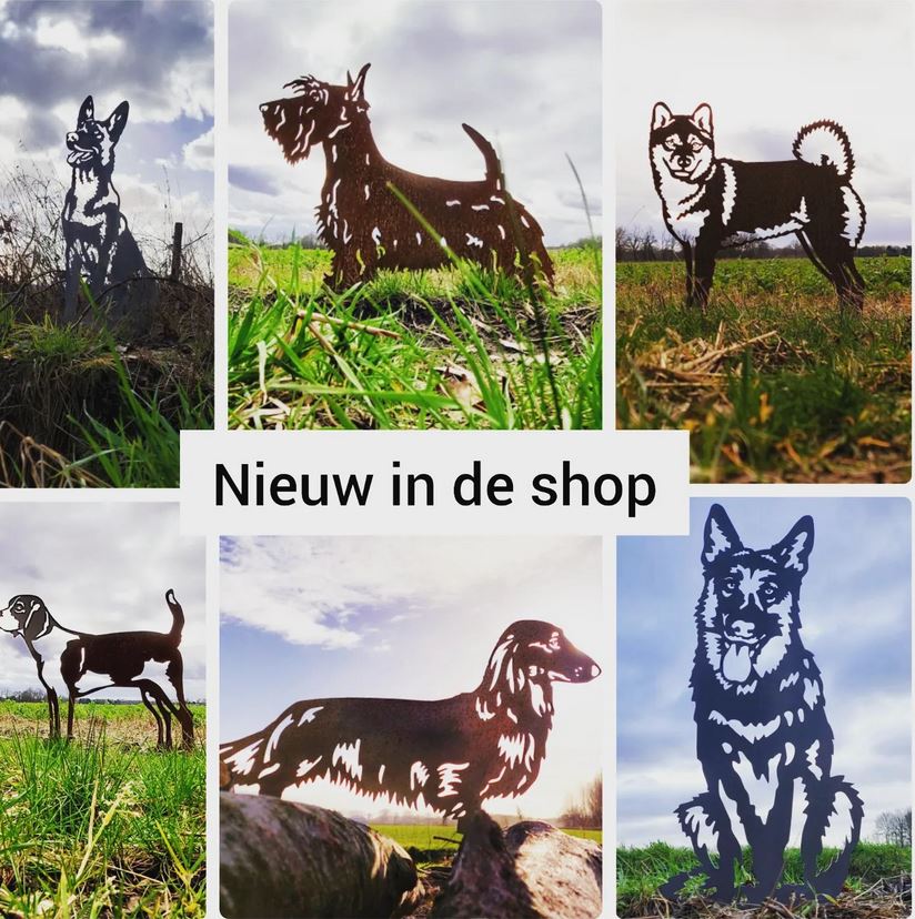 Metalen dieren van cortenstaal